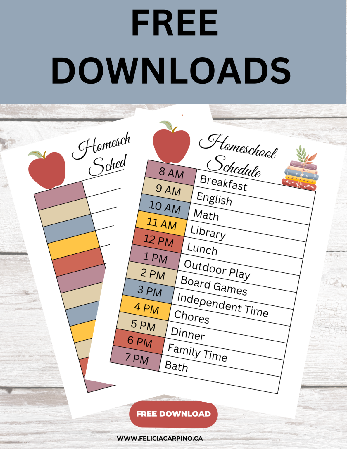 Our Simple Homeschool Schedule For Kindergarten - Felicia Carpino